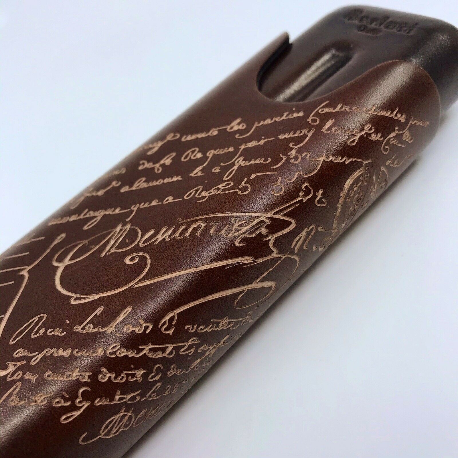 Engraved Venezia Calf Leather Two-Cigar Case – Luxuria & Co.