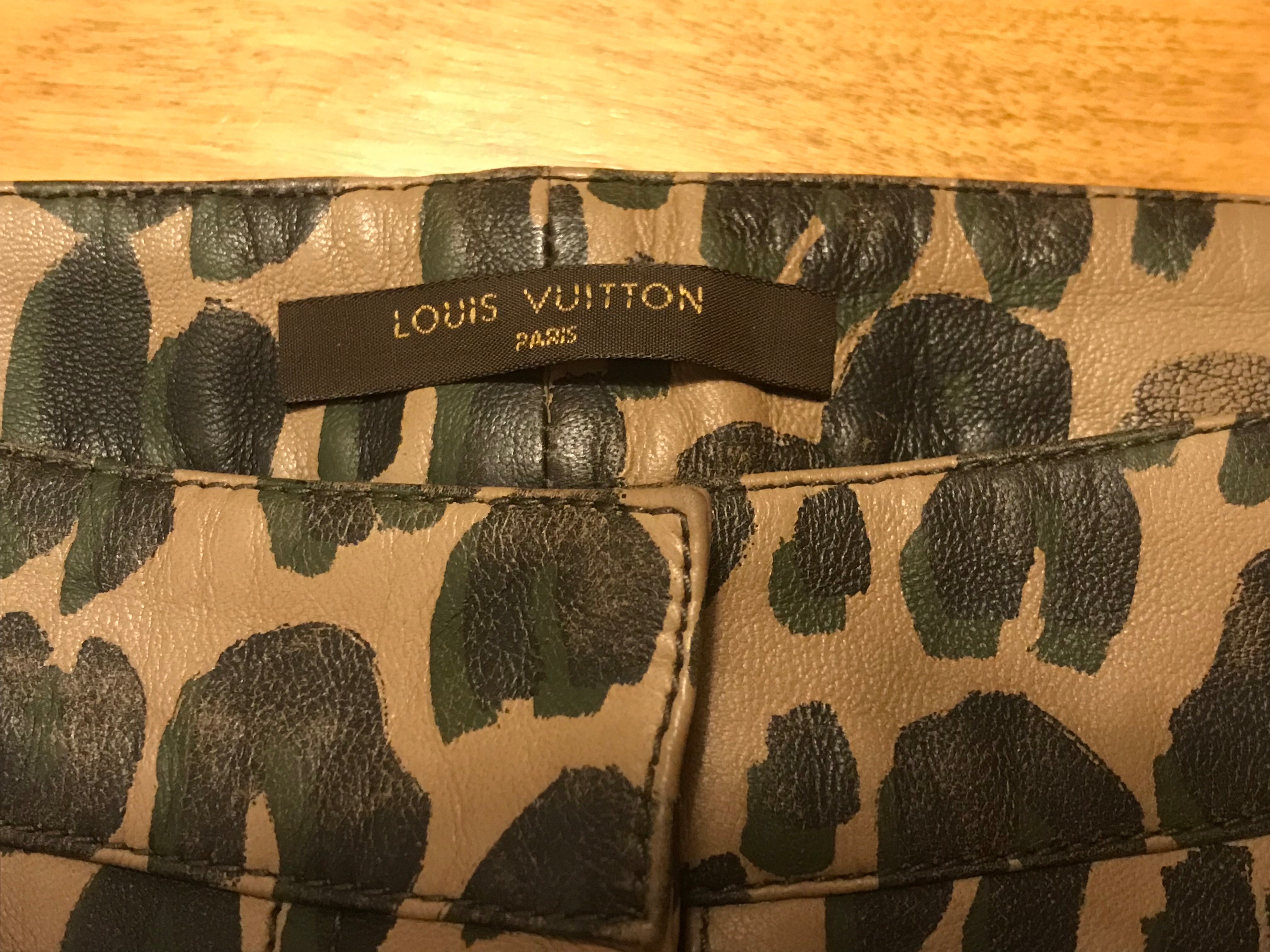 Louis Vuitton Women's Leather Leopard Print Pants – Luxuria & Co.